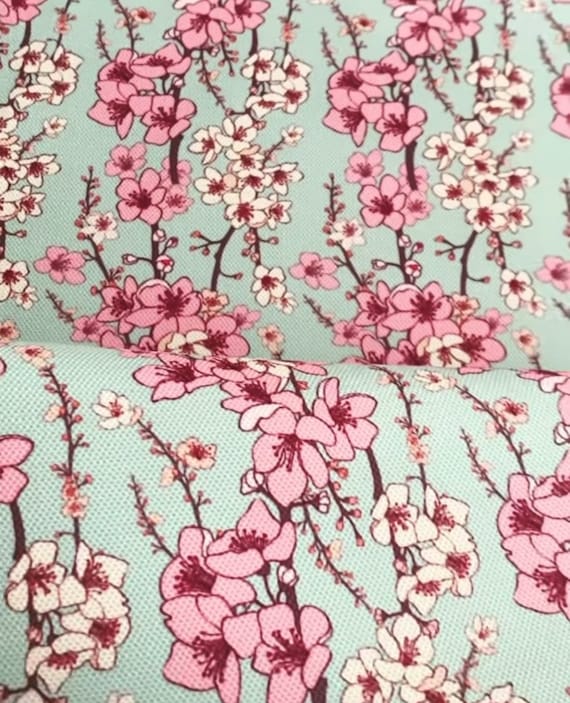 Cherry Blossom Pattern Upholstery Fabric by the Meter Floral - Etsy
