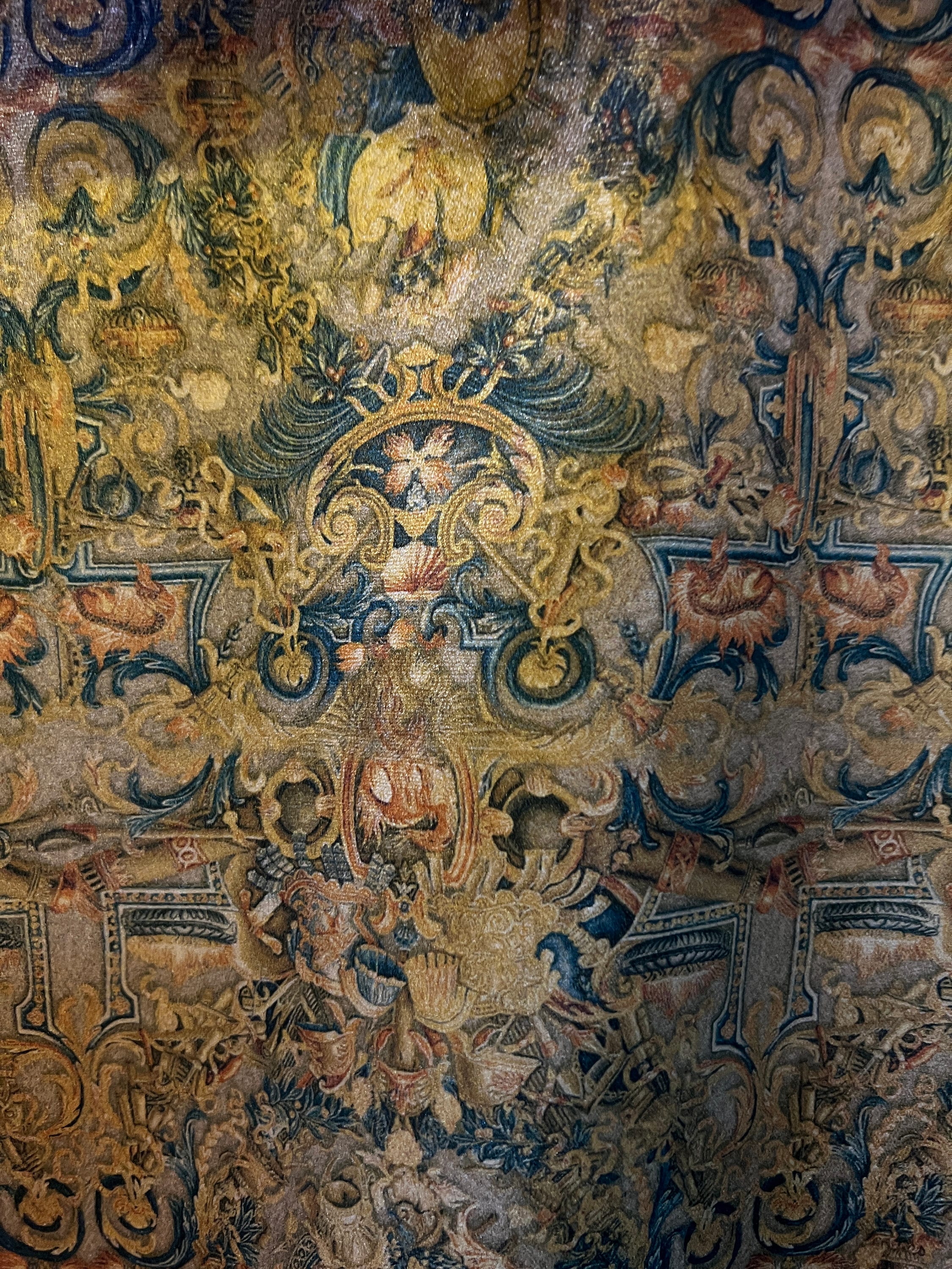 Vintage Baroque Pattern Upholstery Velvet Print Fabric by the - Etsy