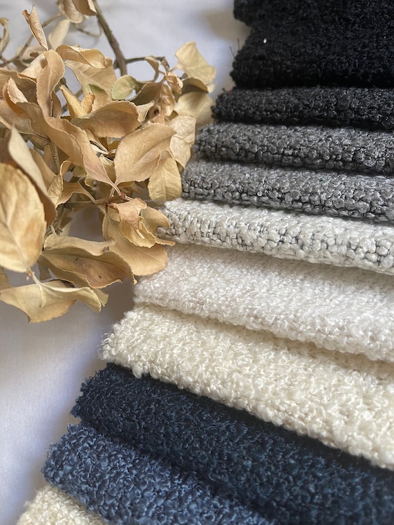9 Color Boucle Upholstery Fabric by the Yard Puffy Textured - Etsy
