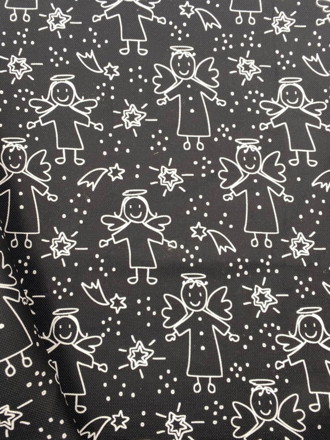 Cute Angels Pattern Upholstery Fabric by the Meter, Art Home Decor ...