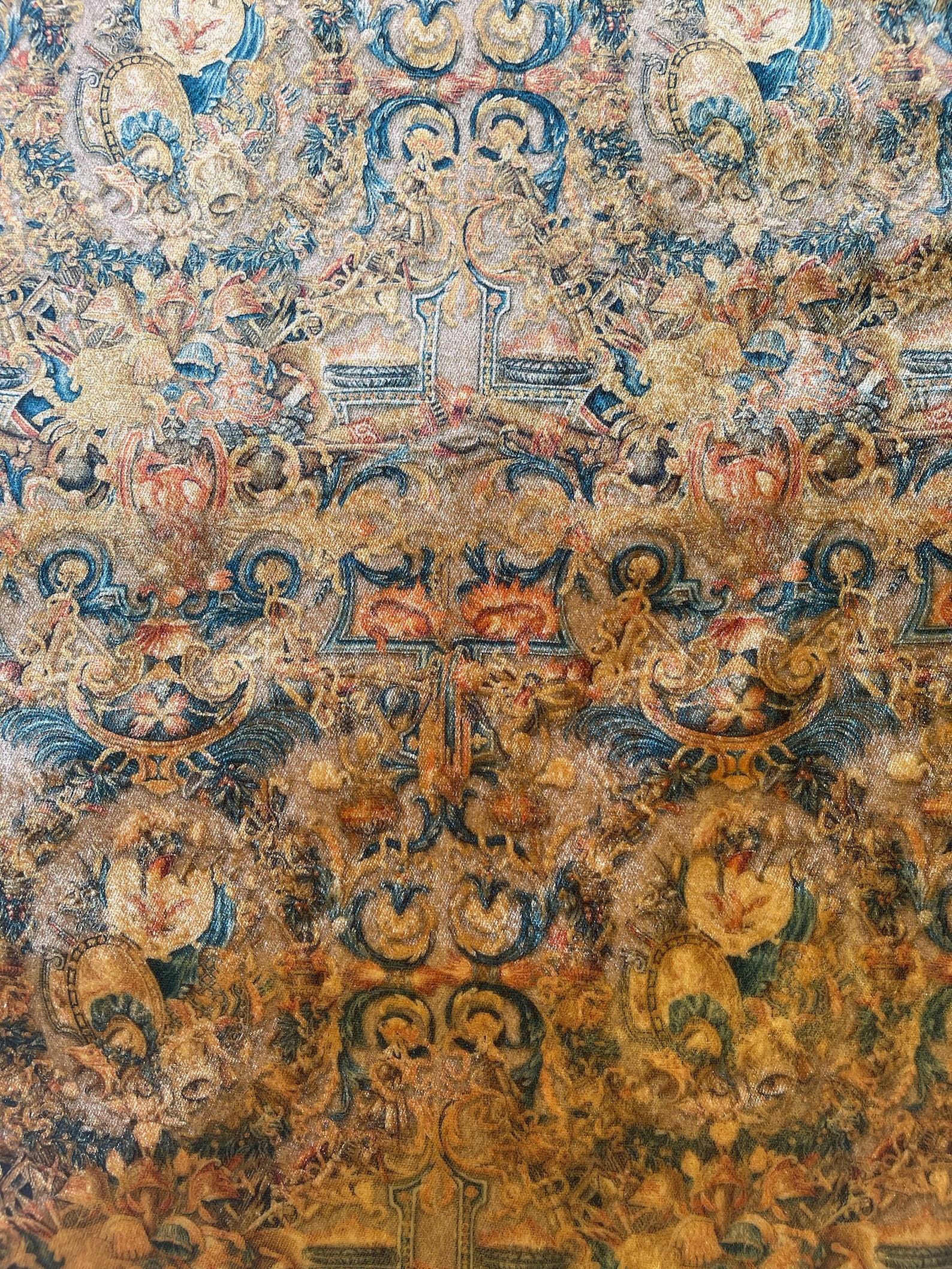 Vintage Baroque Pattern Upholstery Velvet Print Fabric by the Yards ...