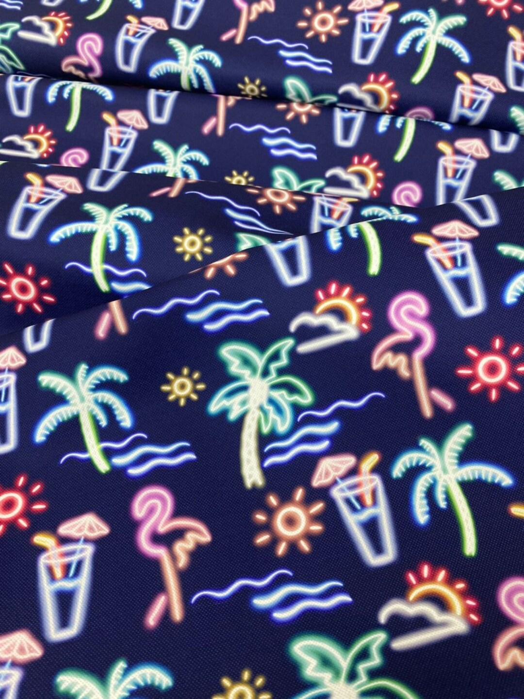 Neon Summer Upholstery Fabric by the Meter, Colorful Home Decor Fabric ...