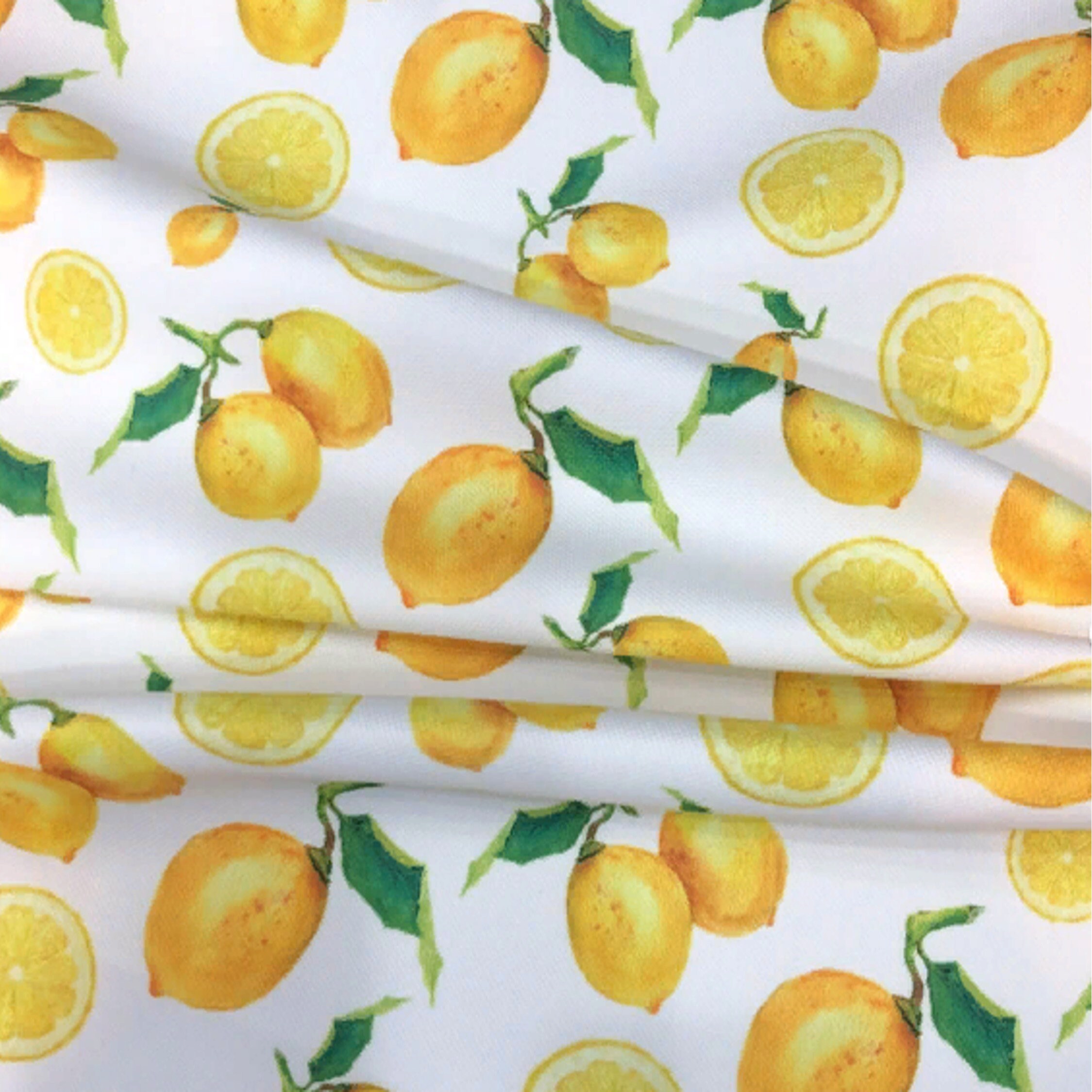 Lemon Patterned Upholstery Fabric by the Meter Fruit Home | Etsy