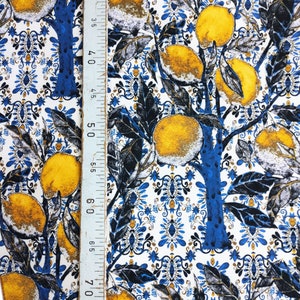 Ethnic Lemon Tree Upholstery Fabric by the Meter, Fruit Home Decor ...