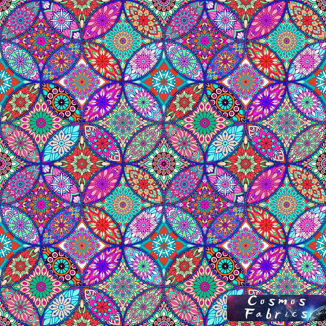 Mandala Pattern Fabric by the Meter Geometric Home Decor - Etsy