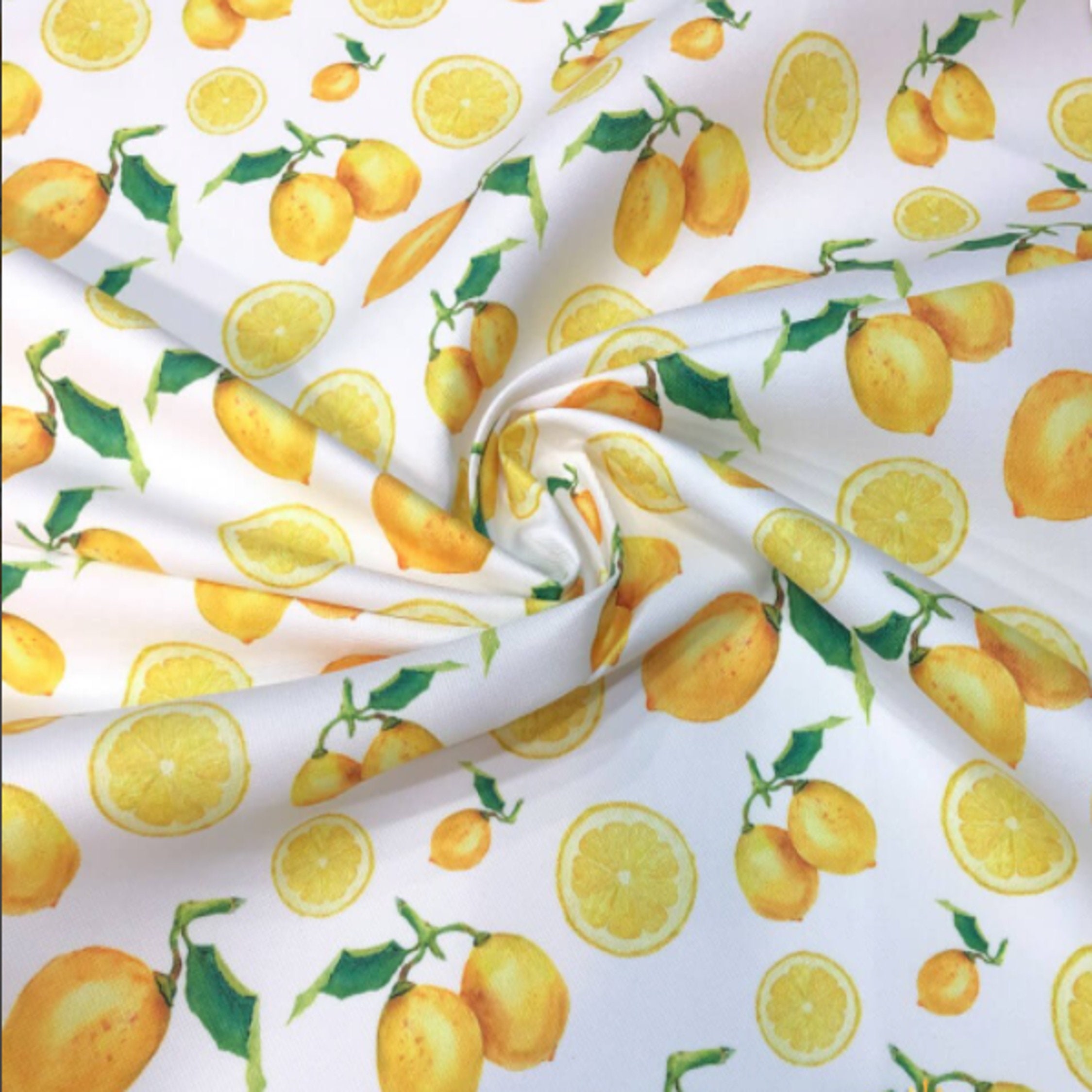 Lemon Patterned Upholstery Fabric by the Meter Fruit Home | Etsy