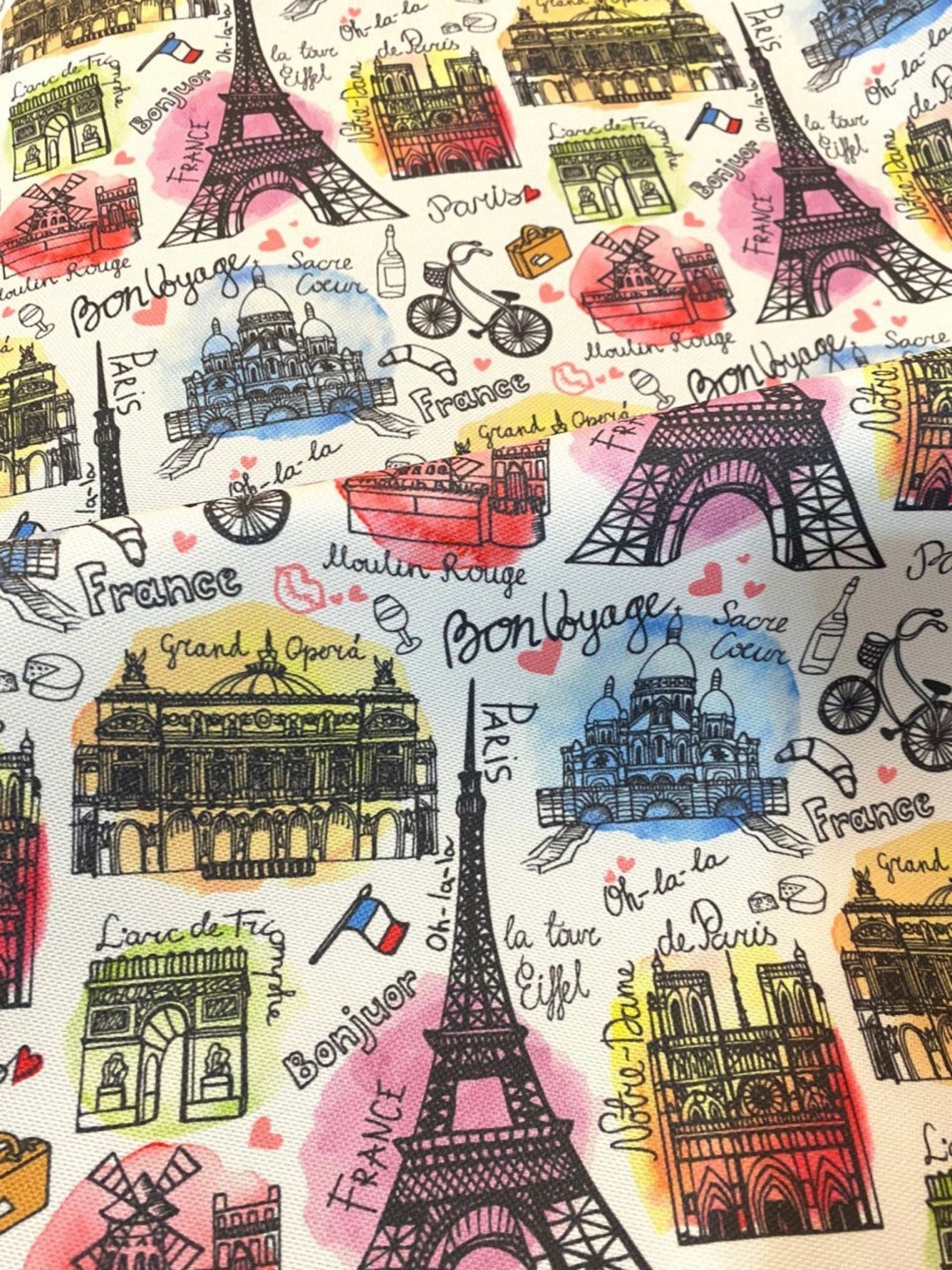 France Pattern Upholstery Fabric by the Meter Art Home Decor - Etsy