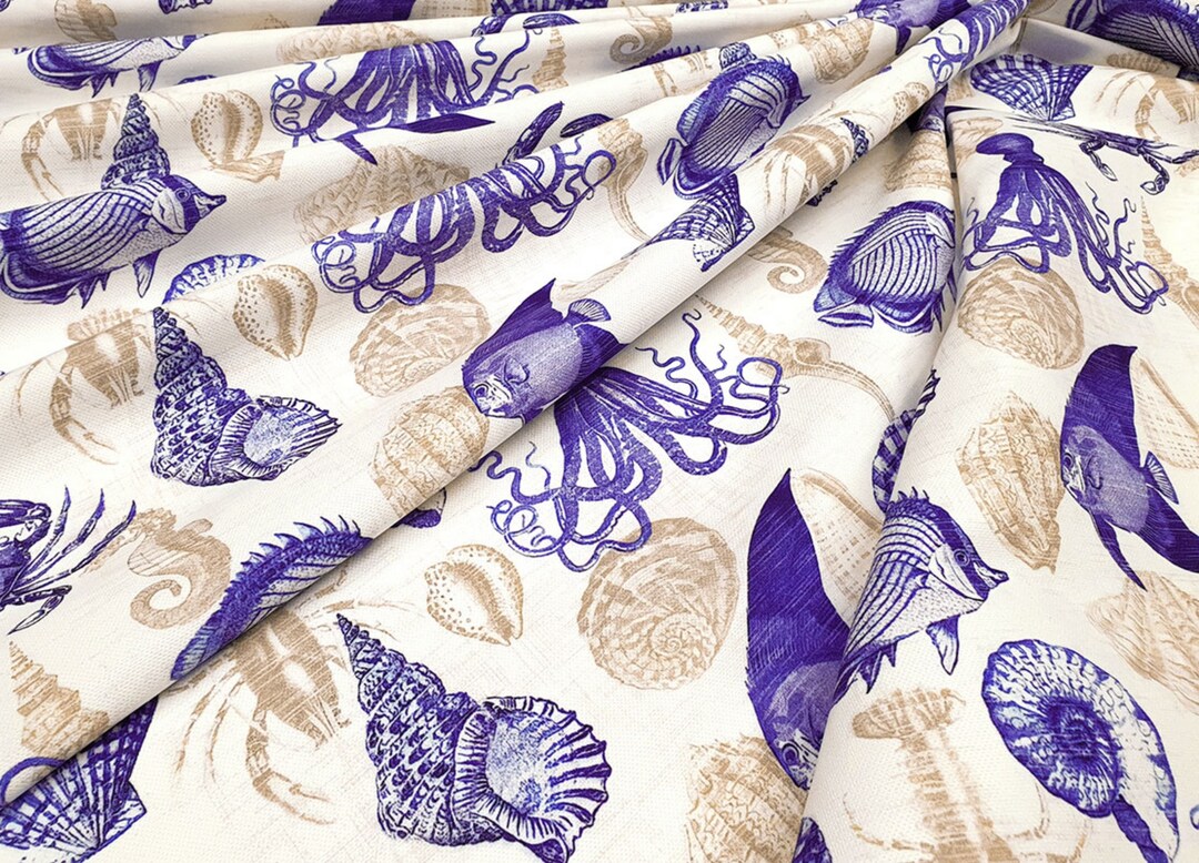 Underwater Pattern Upholstery Fabric by the Meter, Sea Home Decor ...