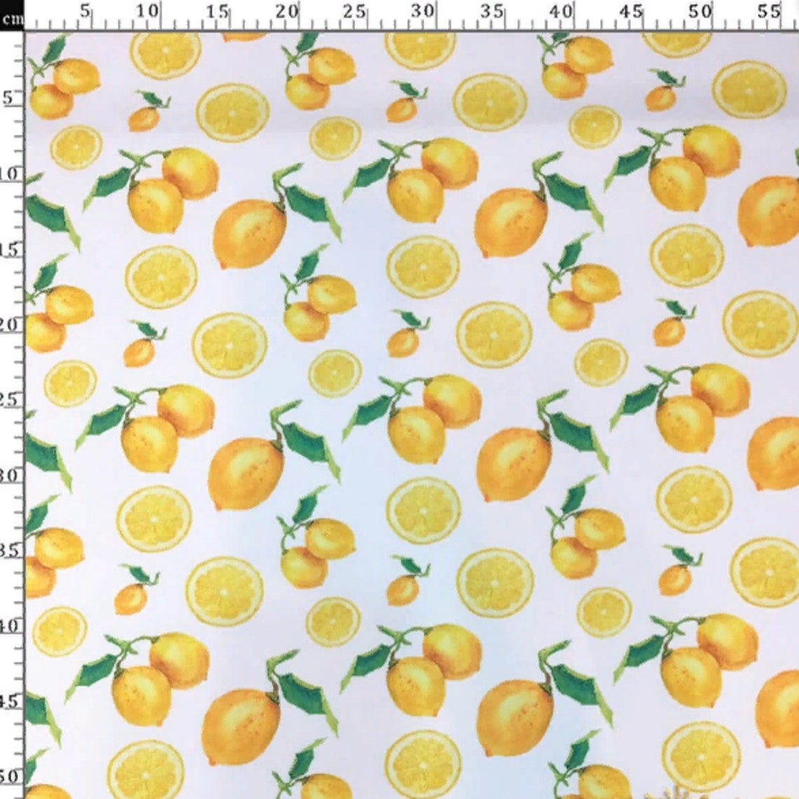 Lemon Patterned Upholstery Fabric by the Meter Fruit Home | Etsy