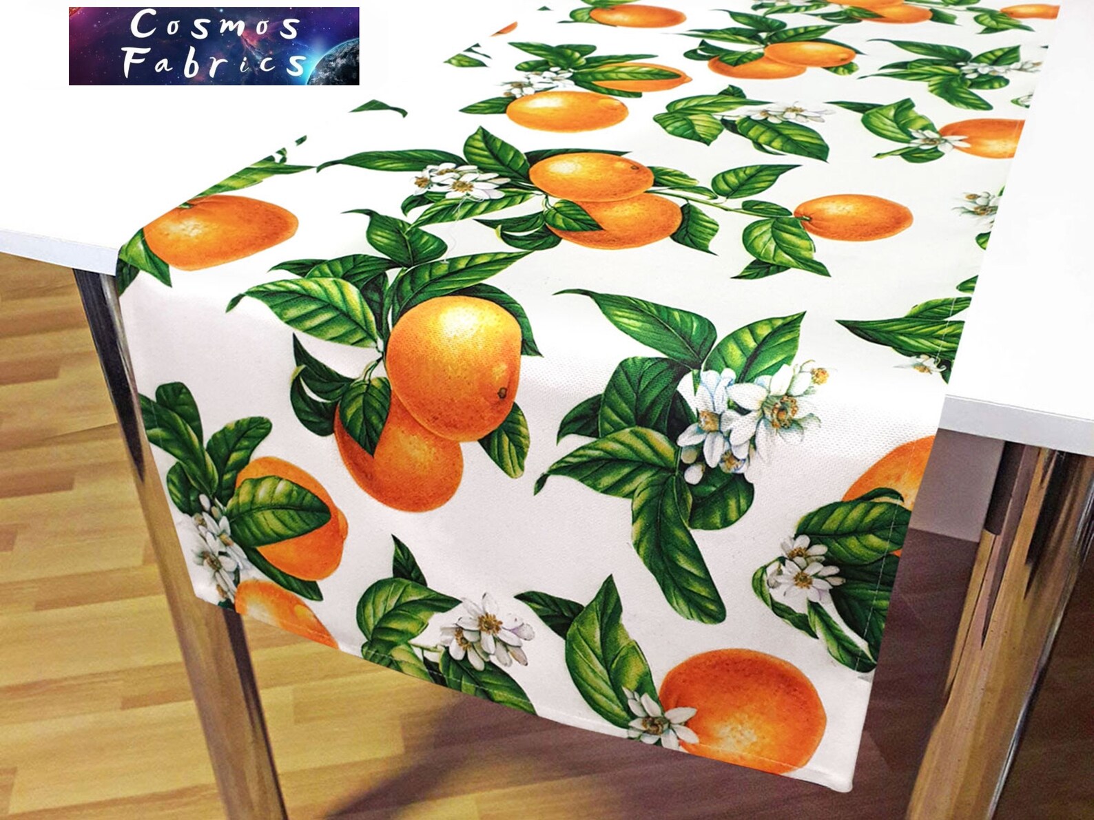 Orange Fruit Pattern Table Runner, 16''x 55'' (40x140cm) Floral Home ...