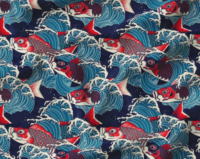 Red Fish Fabric Redfish by Dasbrooklyn School of Red Fish Ocean Life ...