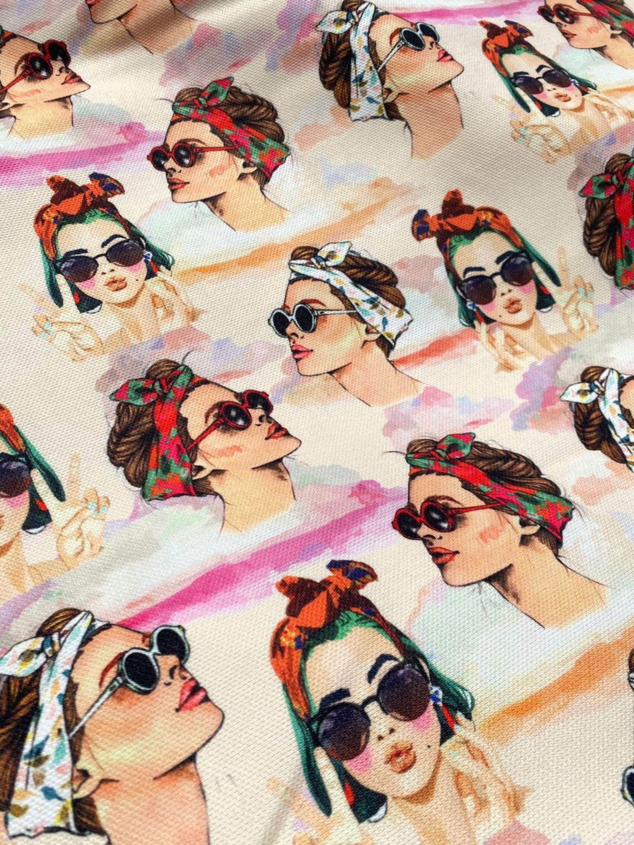 Modern Women Pattern Upholstery Fabric by the Meter POP ART - Etsy