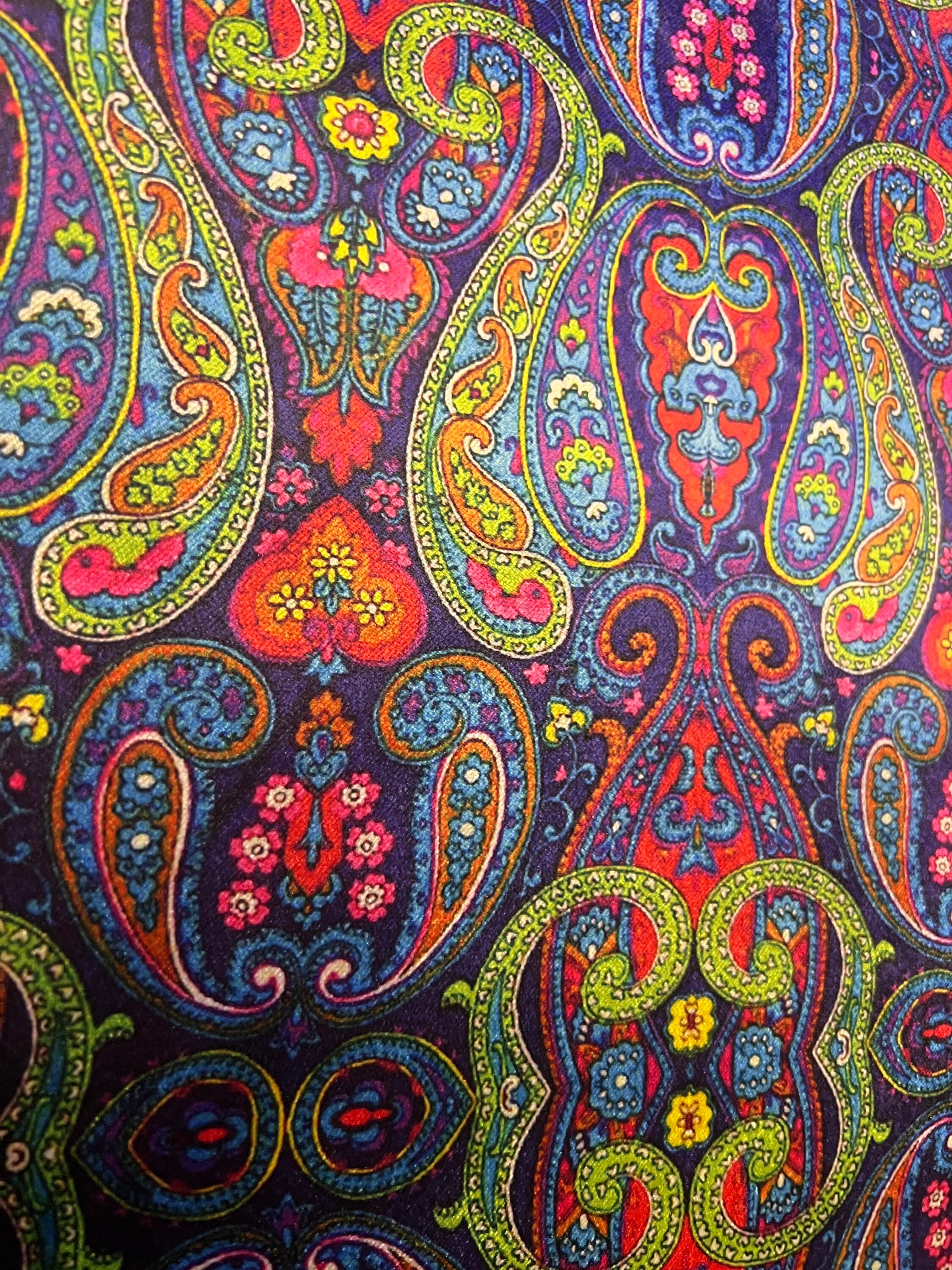 Ethnic Pattern Upholstery Velvet Print Fabric by the Yards, Glossy ...