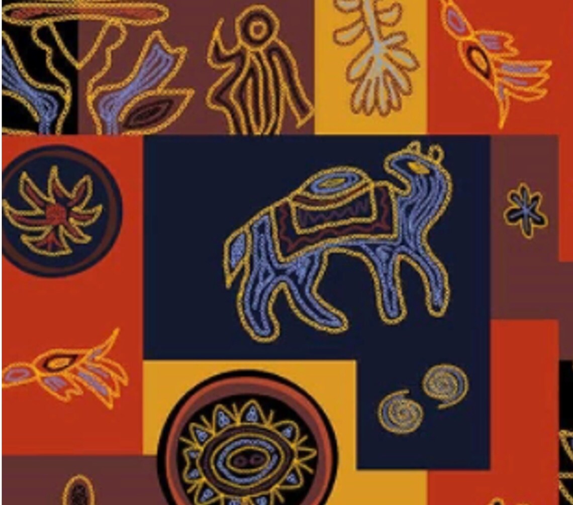 Ethnic Camel Pattern Upholstery Fabric by the Meter Ethnic - Etsy