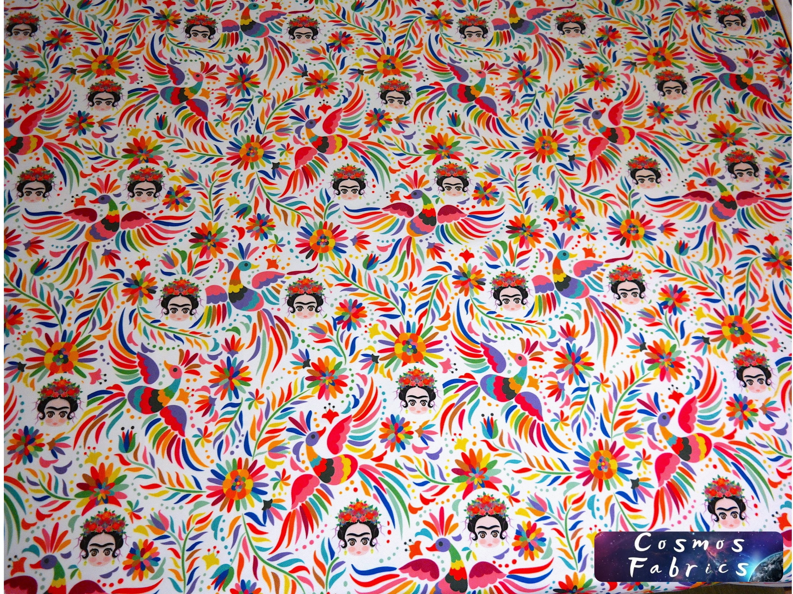 Mexican Frida Pattern Print Fabric by the Yard Mexican Otomi | Etsy