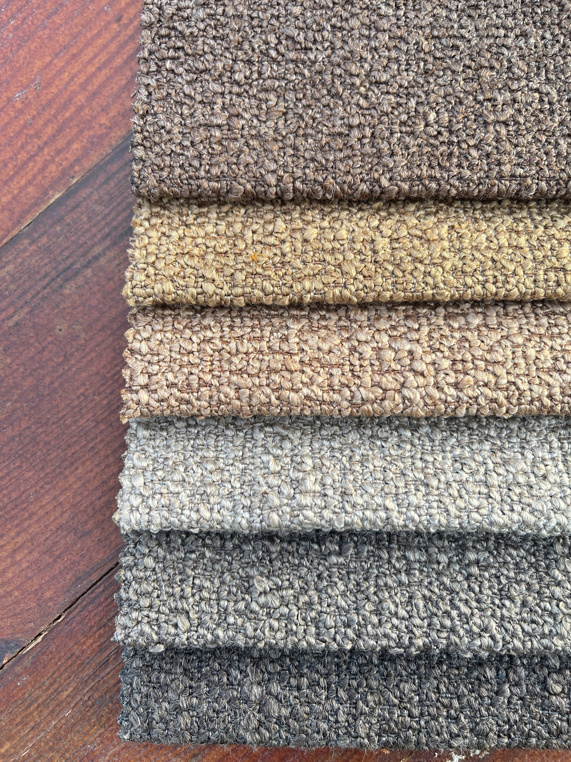Solid 6 Color Boucle Upholstery Fabric by the Yard, Home Decor Boucle ...