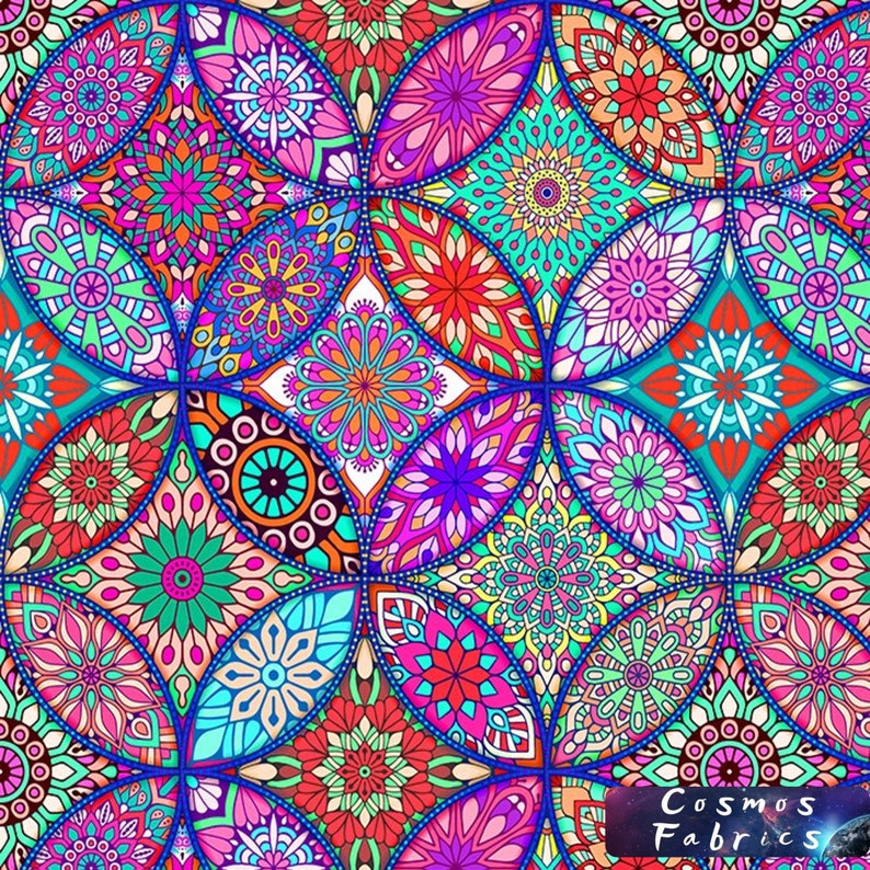 Mandala Pattern Fabric by the Meter Geometric Home Decor - Etsy