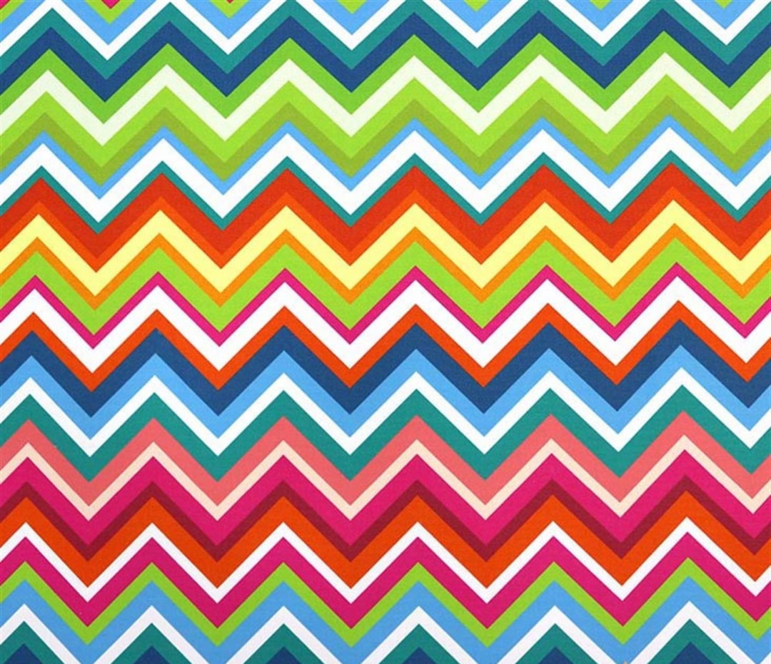 Rainbow Zigzag Pattern Upholstery Fabric by the Meter,geometric Home ...