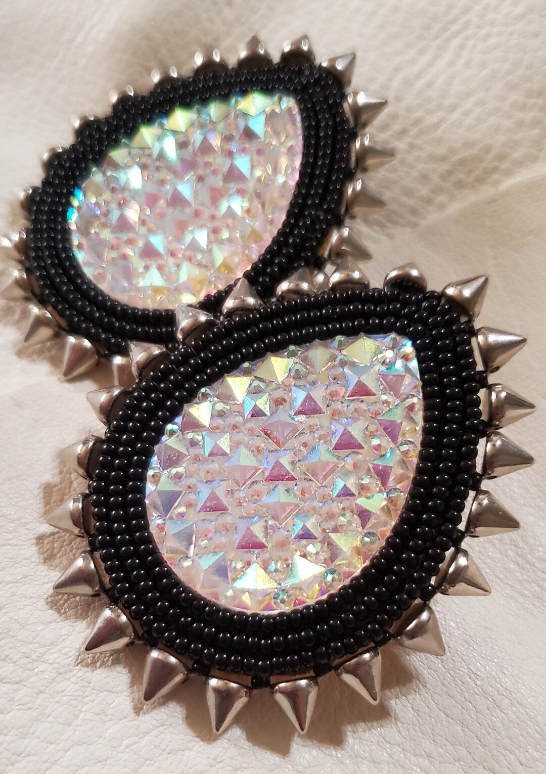 Black Spikey Ear Gauges - Etsy