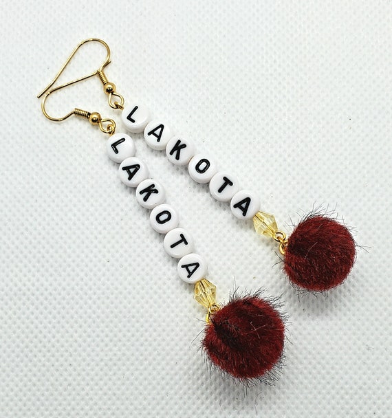 MahtheyzhaweyArts Lakota Poof Earrings