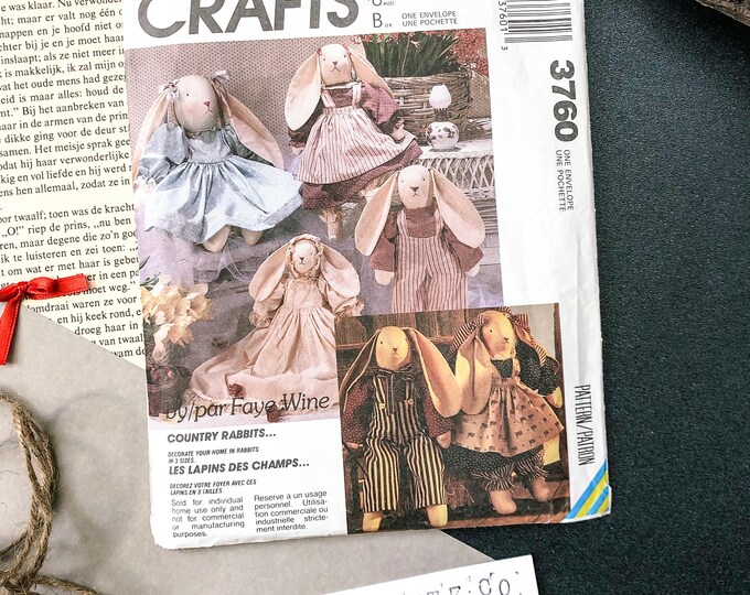 Vintage Mccalls Crafts: Country Rabbits, Faye Wine, 3760 Pattern, Vtg ...