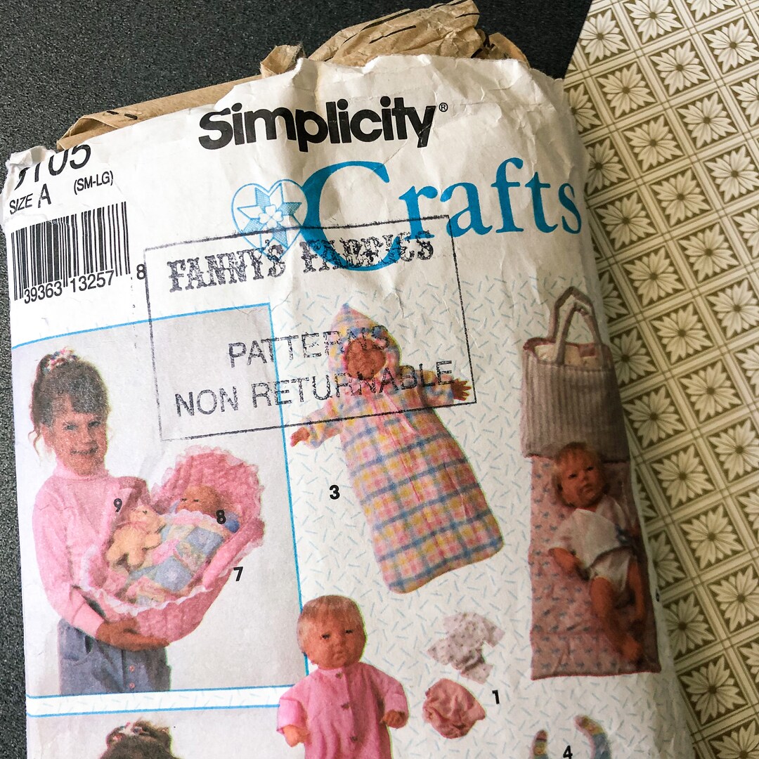 1992, Simplicity Craft, 8105, Pattern by Andrea Schewe, 3 Sizes SM-MD ...