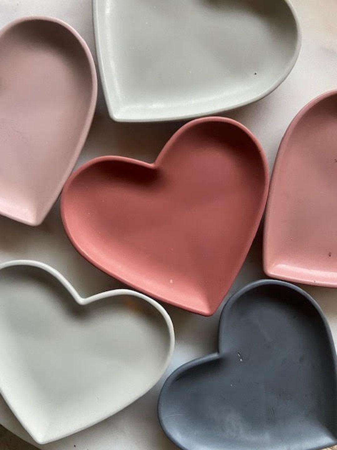 Concrete Heart Trays - Etsy