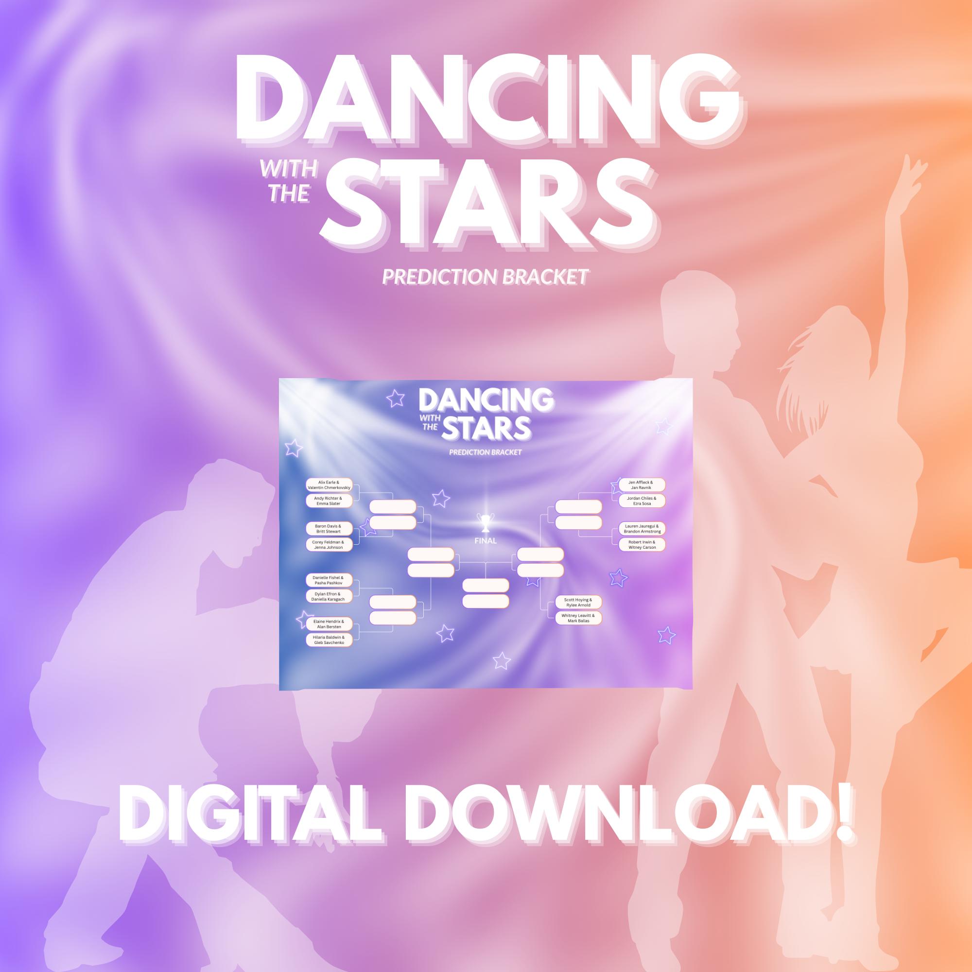 2025 Dancing With the Stars Printable Prediction Bracket | Season 20 ...