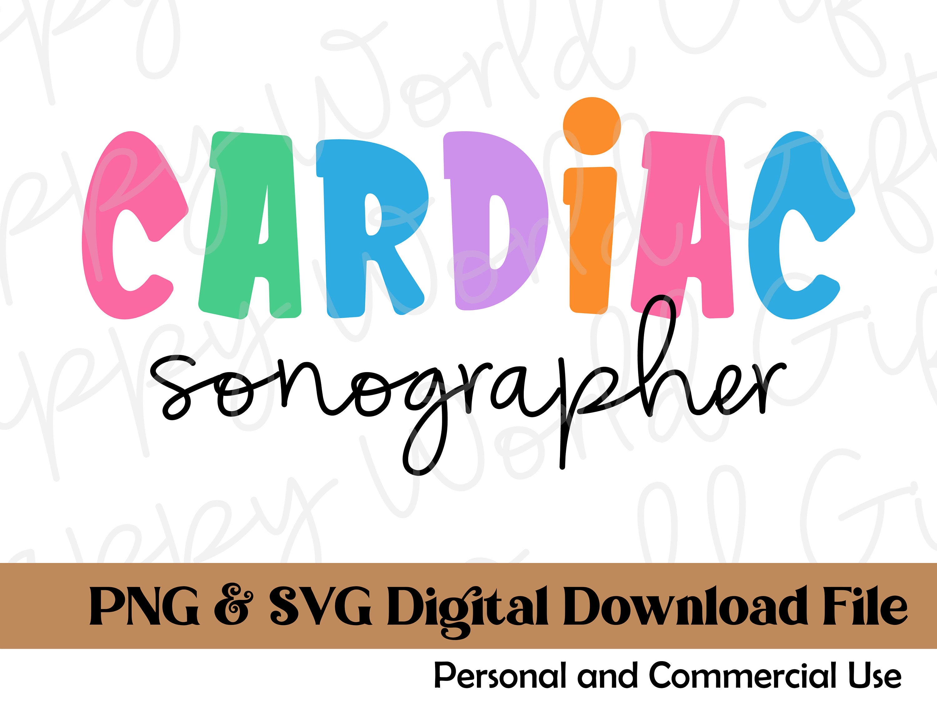 Cardiac Sonographer Svg Png Cut File, Sonographer Svg Png File ...