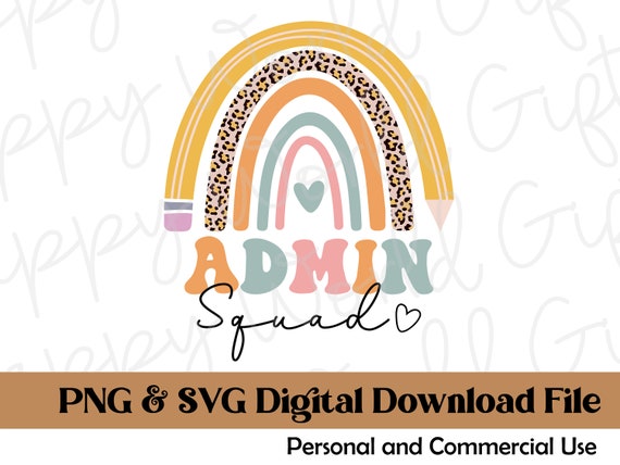Admin Squad Svg Administrator PNG School Administrator PNG - Etsy