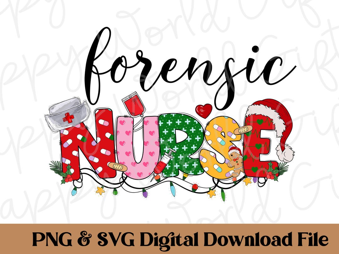 Nurse Christmas Png, Forensic Nurse Svg, Merry Christmas, Nurse Design ...