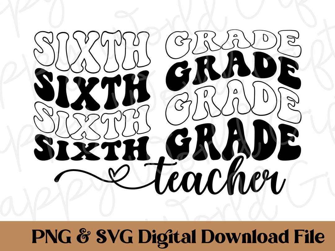 Maestro SVG, Maestro de sexto grado Svg, Maestro de 6to grado Png ...