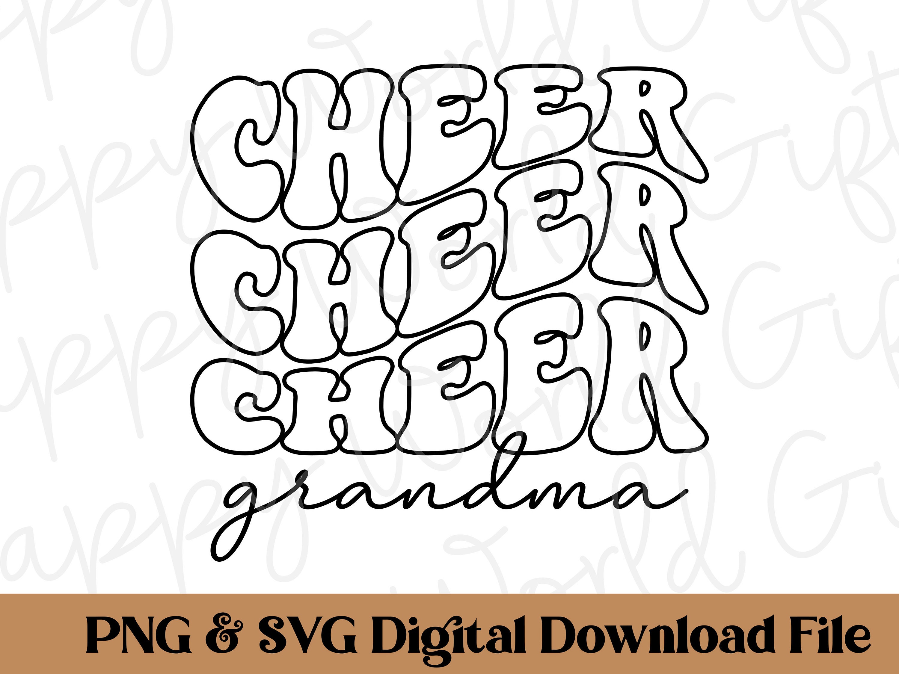 Cheer Grandma Svg Cheer Gigi Png Cheer Svg Crazy Proud Always Loud