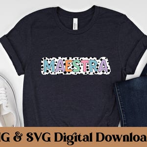 Maestra Png, Maestra Svg, Dual Language Png, Bilingual Teacher Svg ...