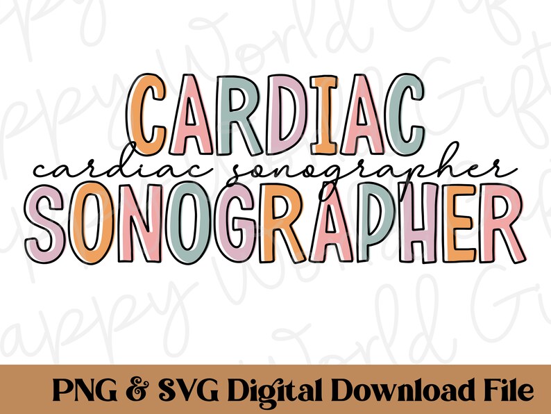 Cardiac Sonographer Sublimation Design Download, Sonographer PNG ...