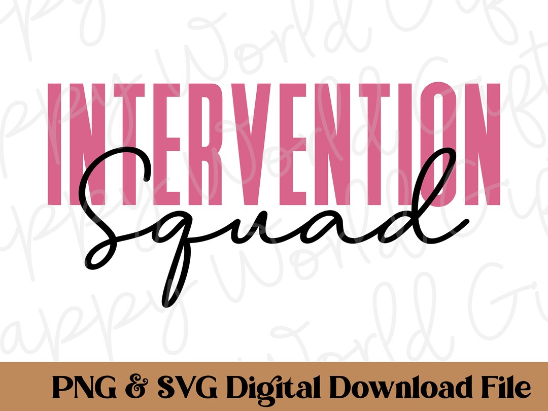Intervention Svg, Intervention Squad Svg, Intervention Teacher Svg ...