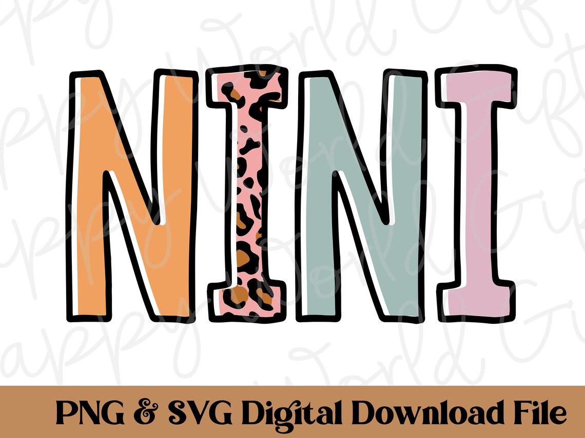 Nini Svg, Nini Png, Blessed Grandma SVG, Gigi Svg, Gigi Png, Blessed ...