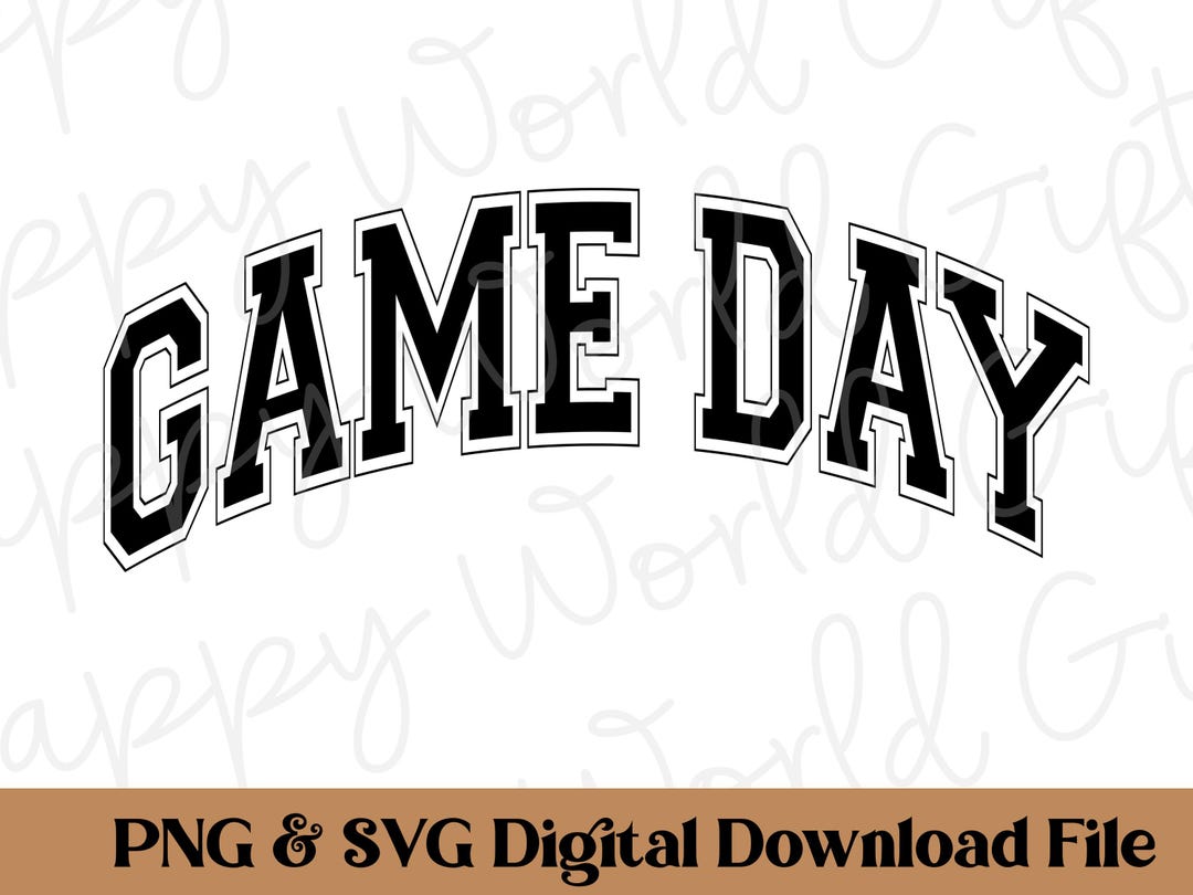 Game Day Varsity Png Svg Digital File, Game Day Svg, Sport Png ...