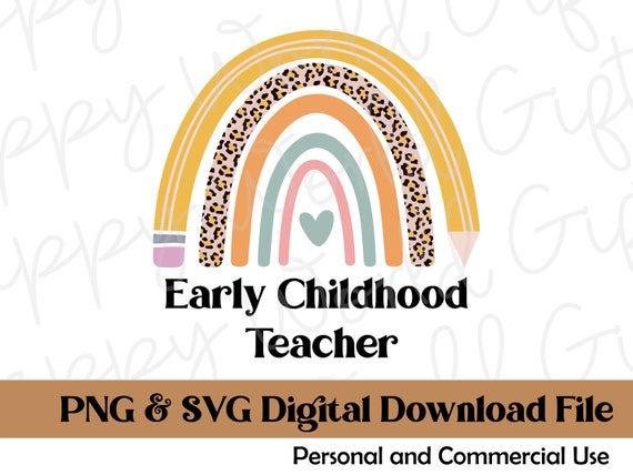 Early Childhood Teacher PNG SVG Teacher Life Svg Educator - Etsy