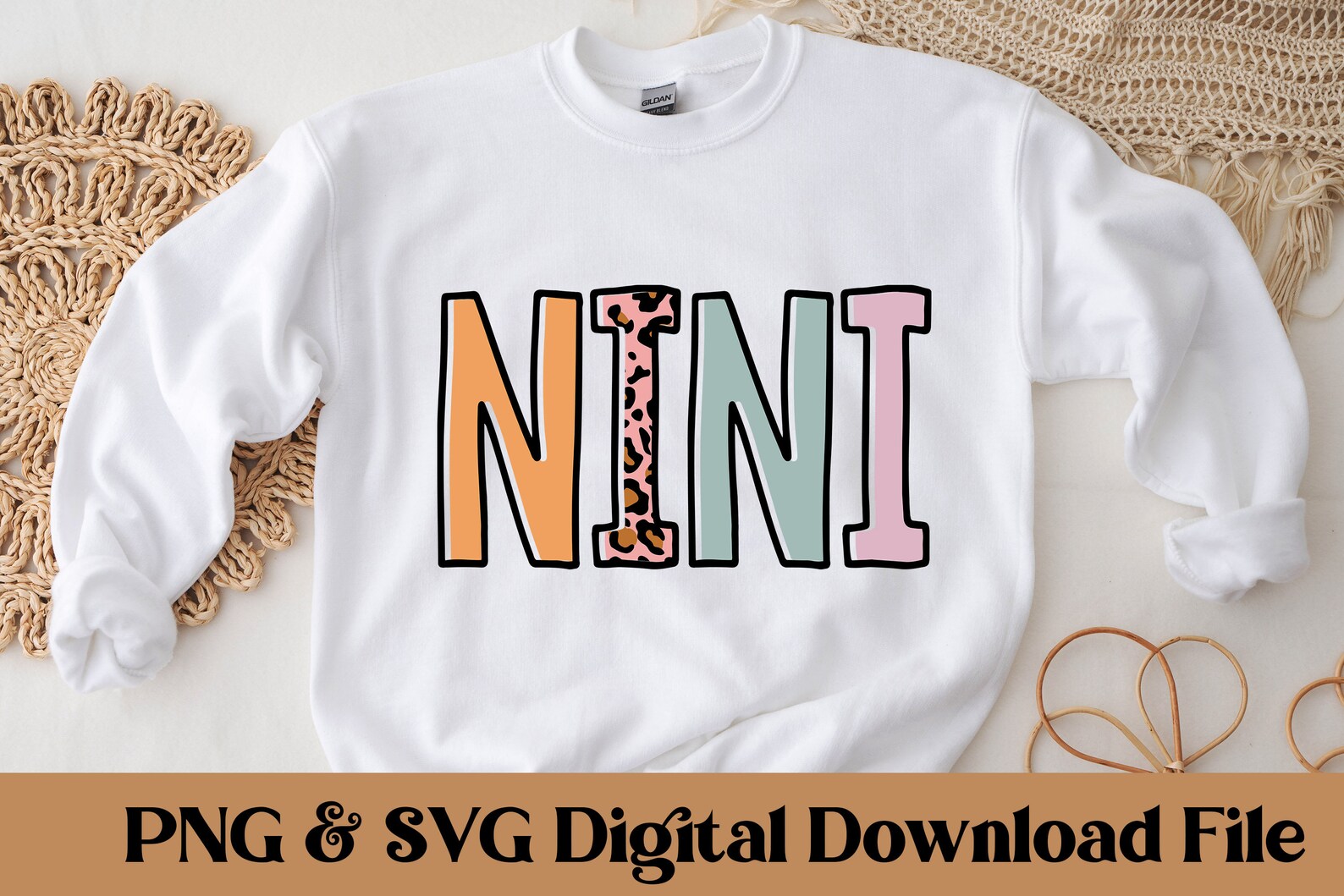 Nini Svg, Nini Png, Blessed Grandma SVG, Gigi Svg, Gigi Png, Blessed ...