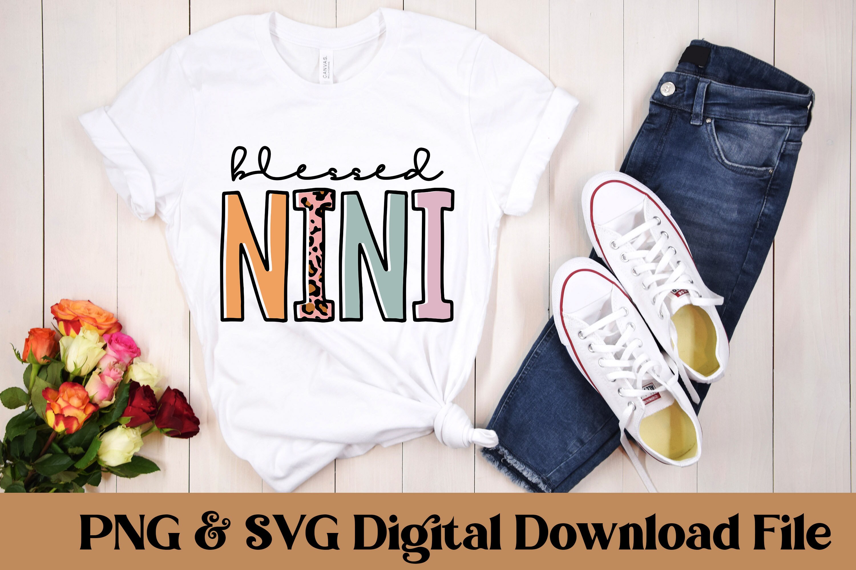 Nini Svg, Nini Png, Blessed Grandma SVG, Gigi Svg, Gigi Png, Blessed ...