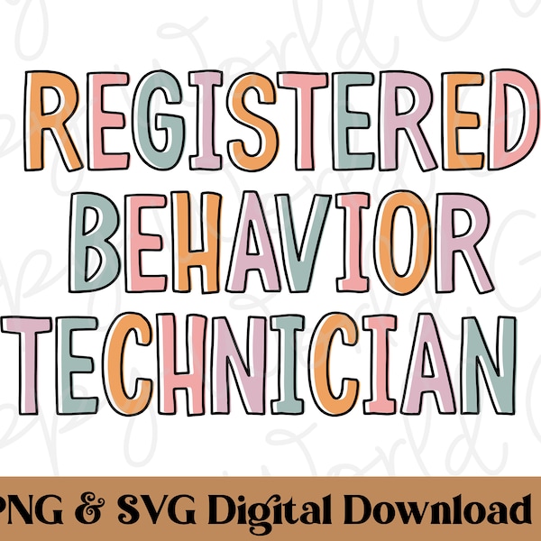 Registered Behavior Technician Png - Etsy