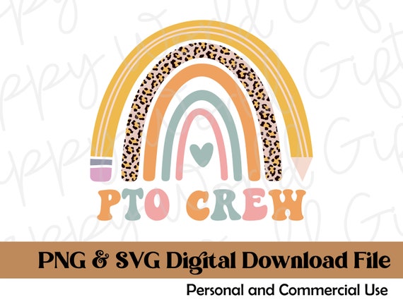 PTO Crew PNG PTO Crew Svg Back to School Sublimation Design - Etsy