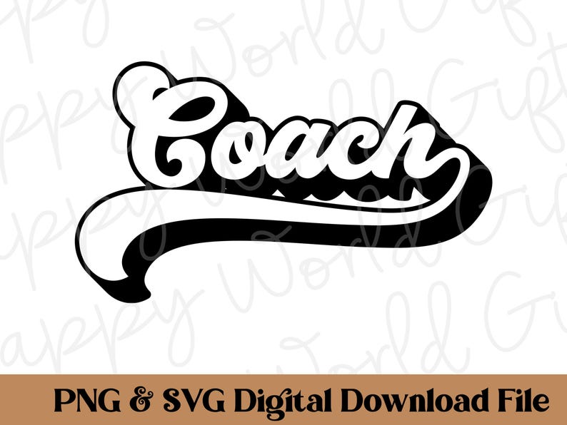 Coach Svg Digital Download, Coach Png, Baseball Coach Svg, Cheer Coach ...