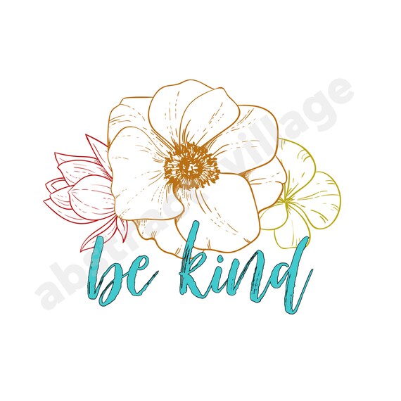 Be Kind PNG Graphic | Etsy