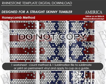 American Flag Rhinestone Pen Template - Etsy