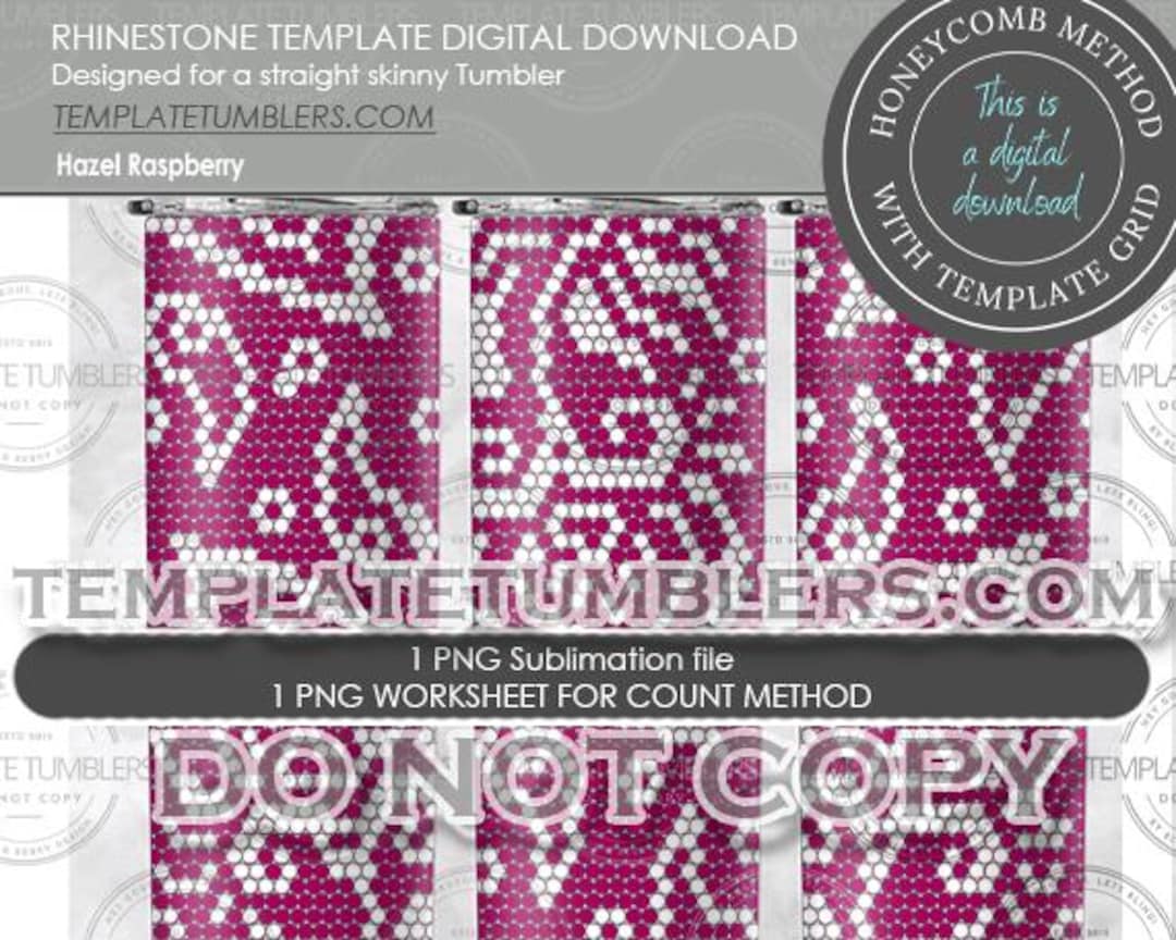 Hazel Ruby Template, Floral Digital Download, Rhinestone Template ...