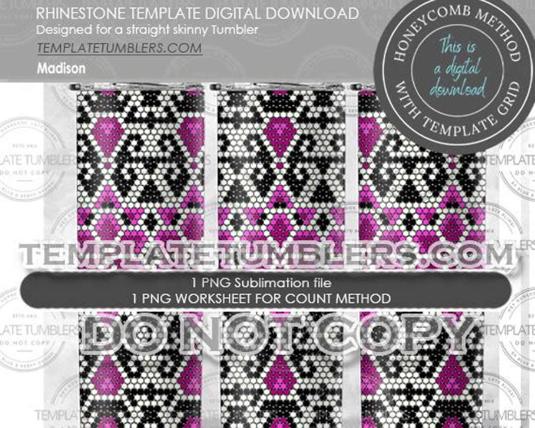 Madison Template, Digital Template Tumbler, Floral Tumbler Template ...
