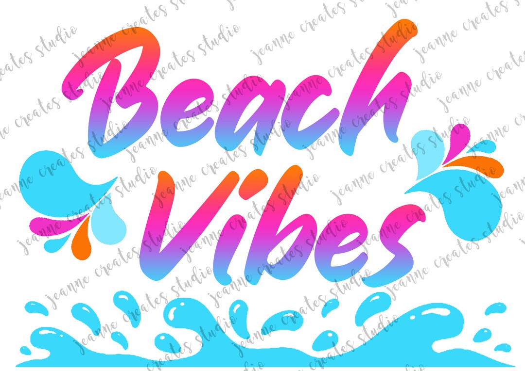 Beach Vibes, Digital Download, PNG, Beach PNG, Png Download, Ocean ...