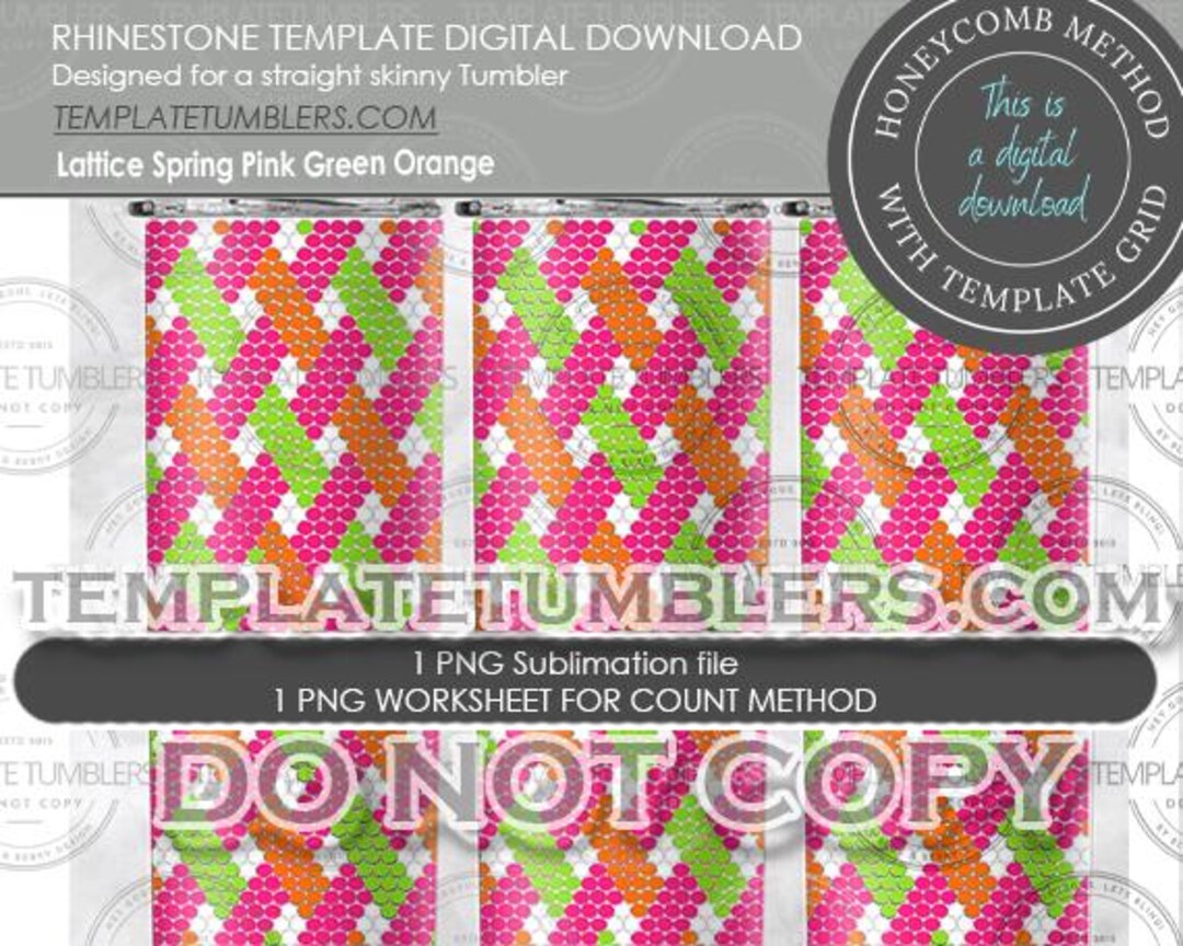 Lattice Spring Tumbler Template, Rhinestone Tumbler Template, Lattice ...
